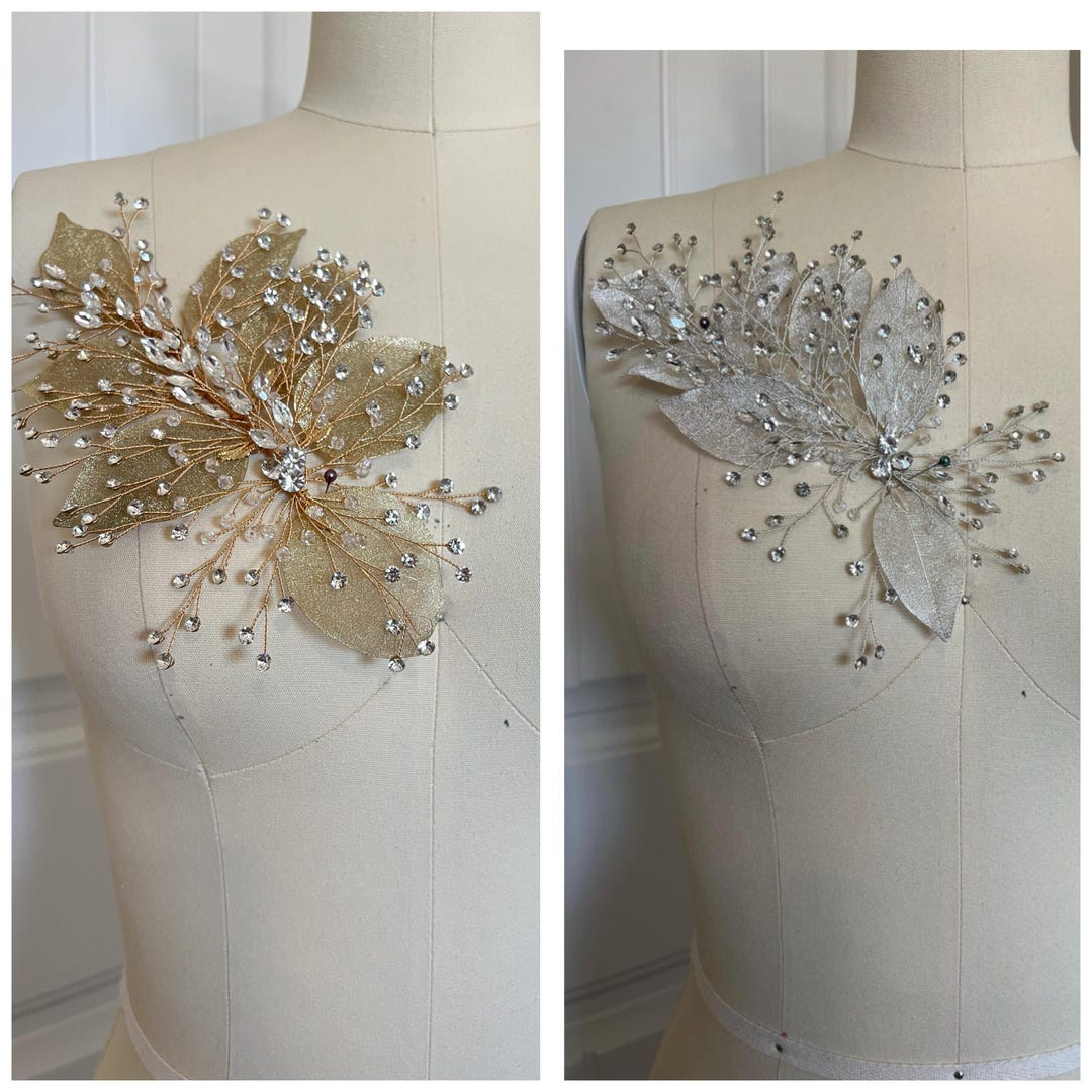 3d Silver Applique/ Gold Applique Hair Embellishment/ Only 1 Pieces 131 ...