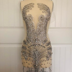Beautiful Rhinestone Crystal Bodice Applique Silver/gold/ 016 - Etsy