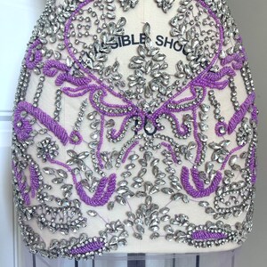 Purple Deluxe Rhinestone Appliqués/ Silver Hour Glass Rhinestone ...