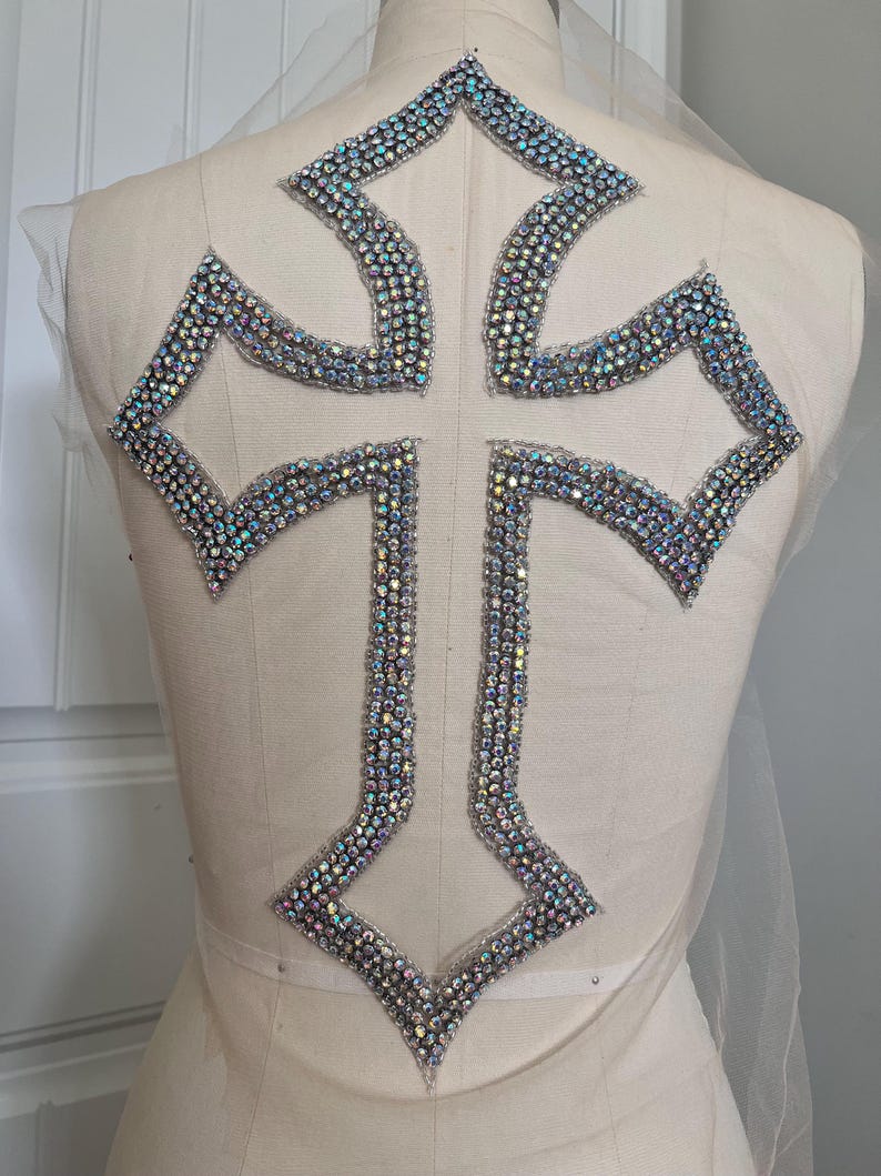 Cross Rhinestone Applique/large Cross / Sew on Cross / #142 - Etsy