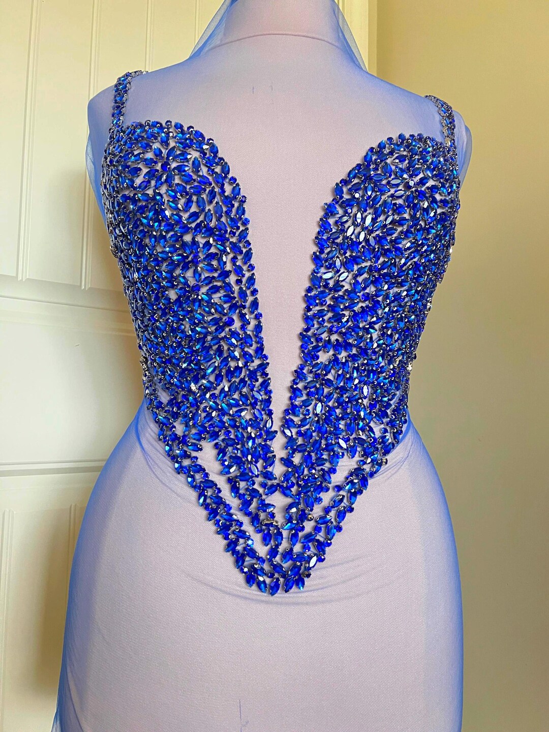 Royal Blue Applique/ Plus Size Royal Blue Bodice Applique 091 - Etsy