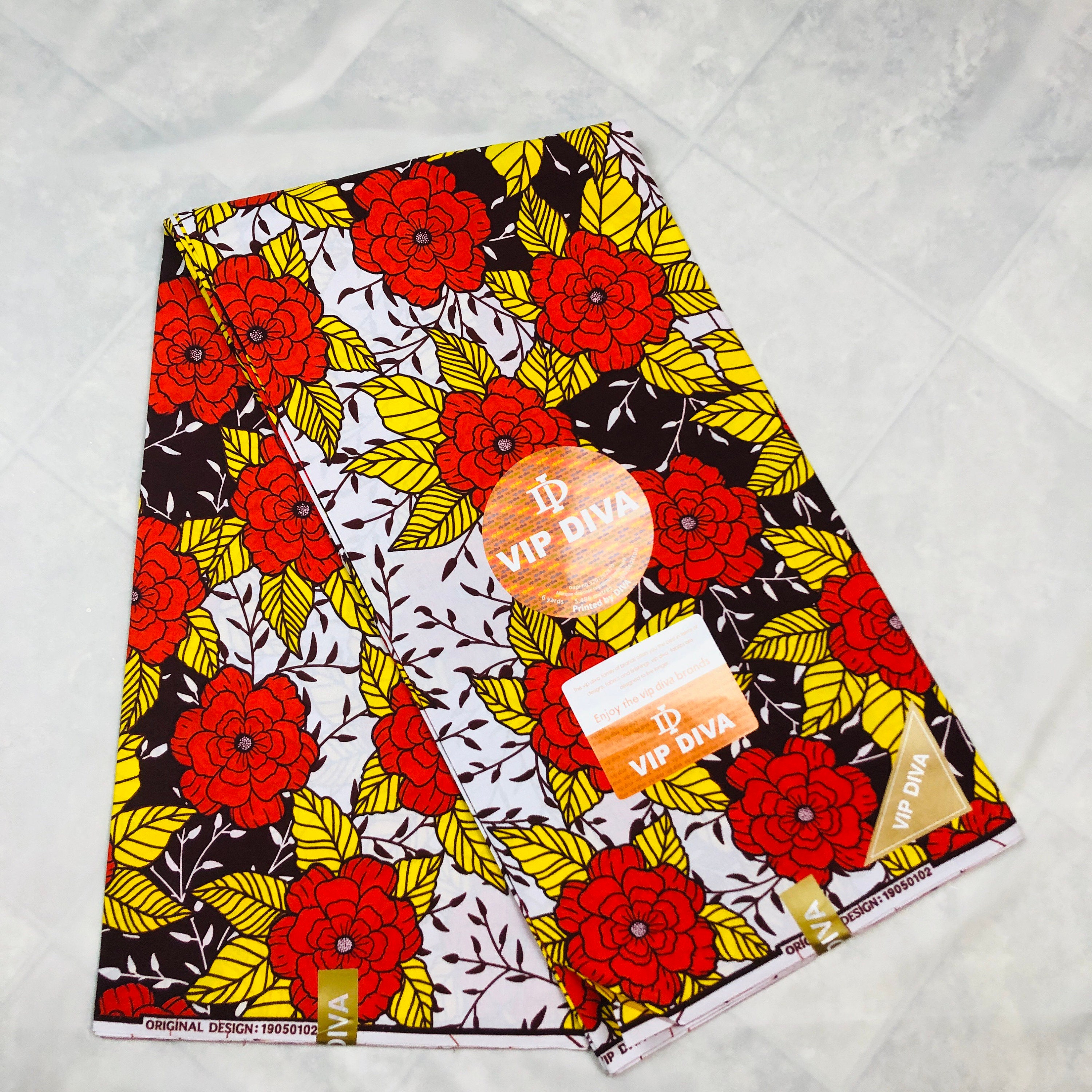 Floral African Prints Fabric 100% Cotton by the Yard - Etsy