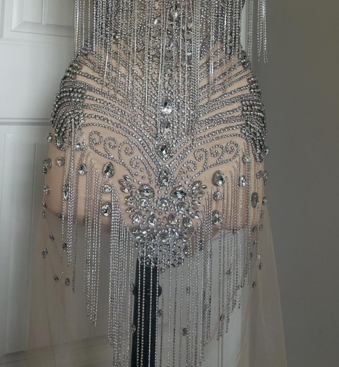 Silver Plus Size Rhinestone Plus Size Applique/ Silver Applique With ...