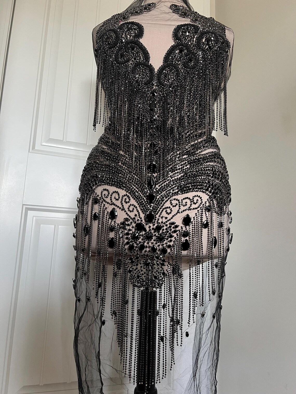 Black Bodice Applique/ Plus Size Rhinestone Bodice Applique With ...