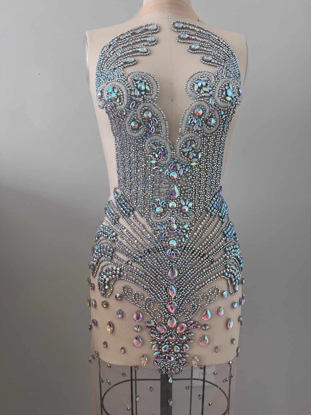 Ab Crystal Rhinestone Bodice Appliqués 016 - Etsy