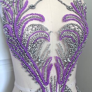 Purple Deluxe Rhinestone Appliqués/ Silver Hour Glass Rhinestone ...