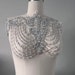 Silver Rhinestone Shoulder Waterfall Chain Appliqué/ Rhinestone & Pearl ...