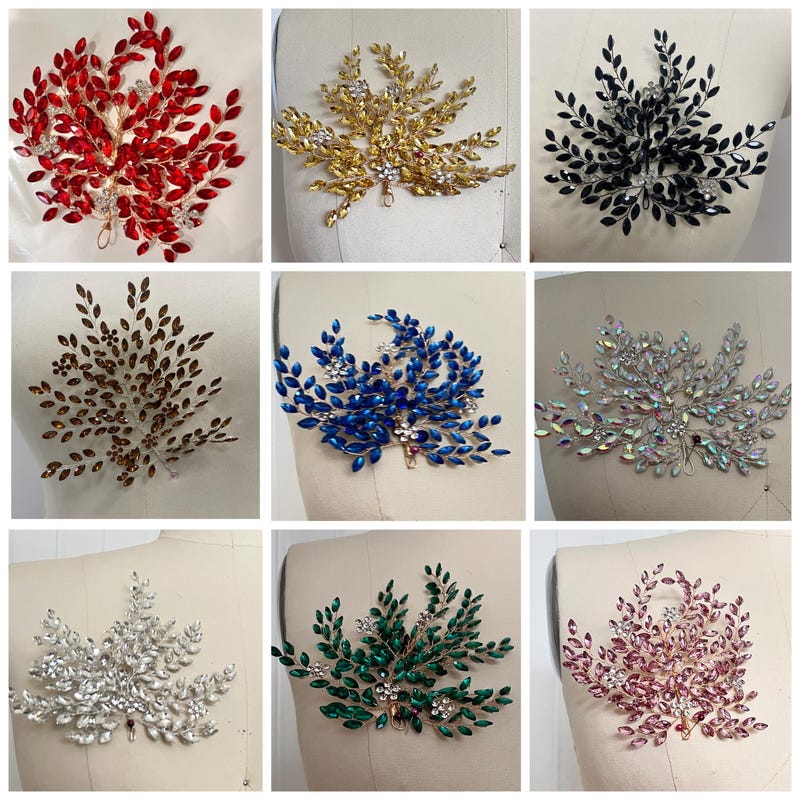 3d Red Crystal Applique - Etsy