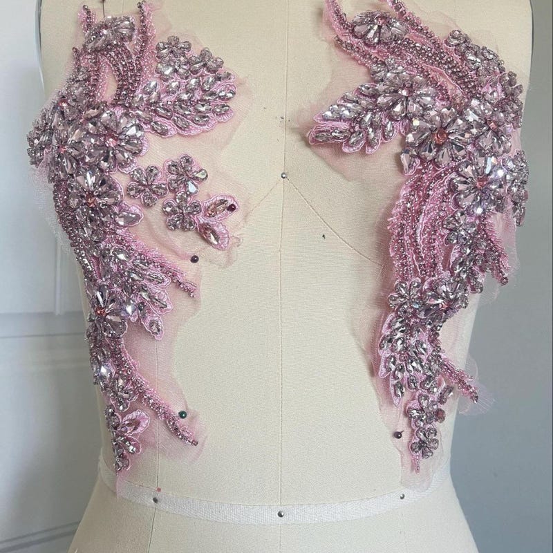 Rhinestone Patch Pink - Etsy