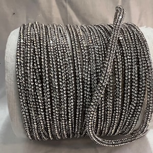 5mm Rhinestone Cord/ Rhinestone Rope/ Rhinestone Trim per Yard/ 36 ...