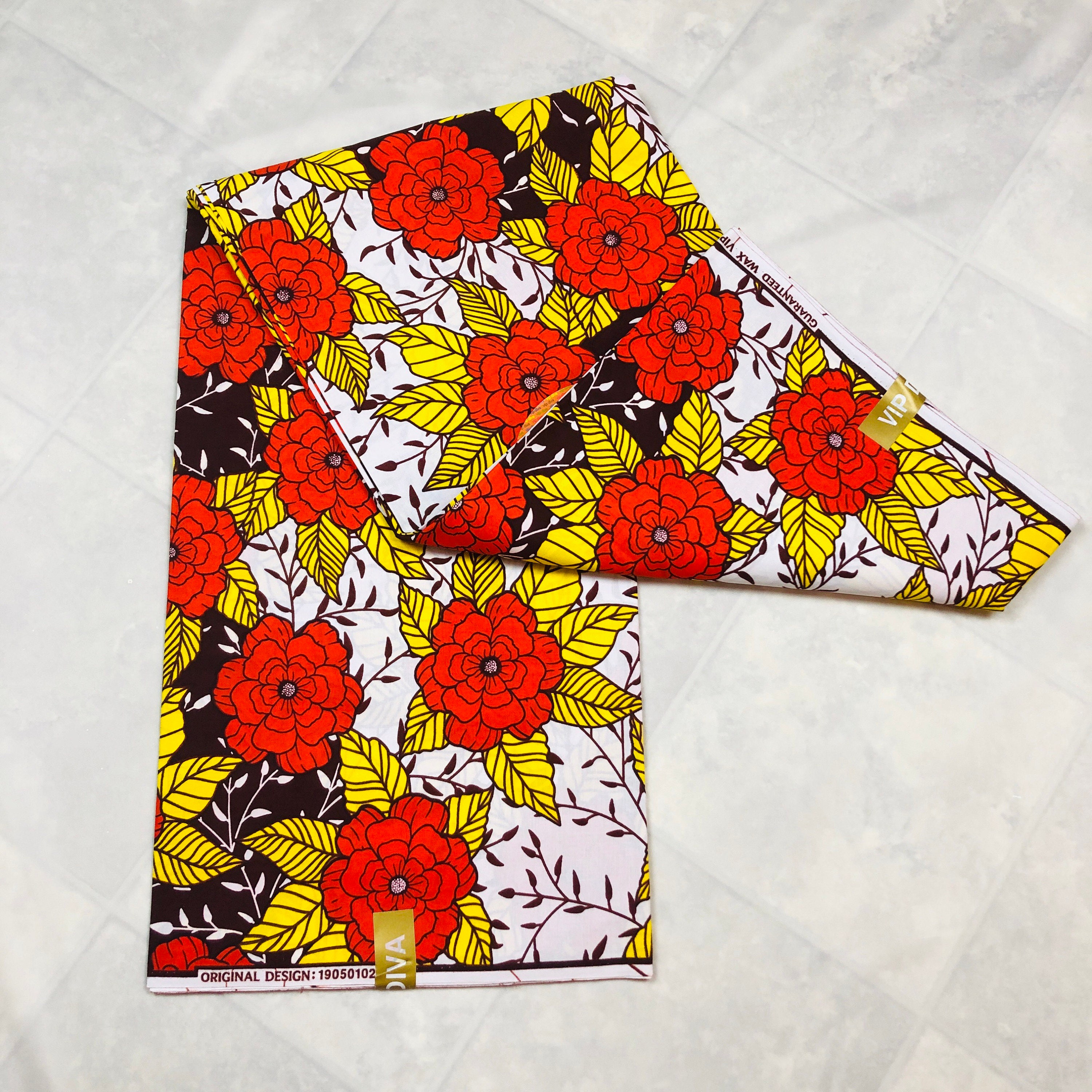 Colorful Floral African Prints Fabric 100% Cotton 6 Yards - Etsy