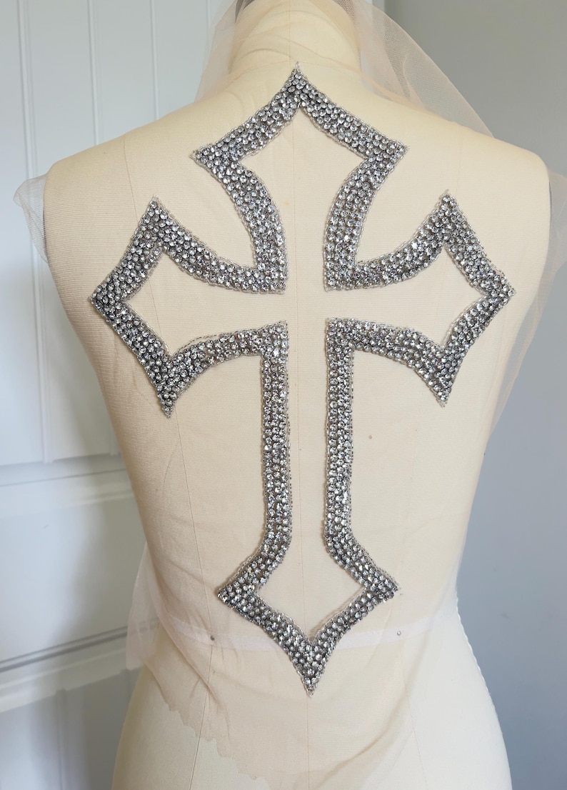 Cross Rhinestone Applique/large Cross / Sew on Cross / #142 - Etsy