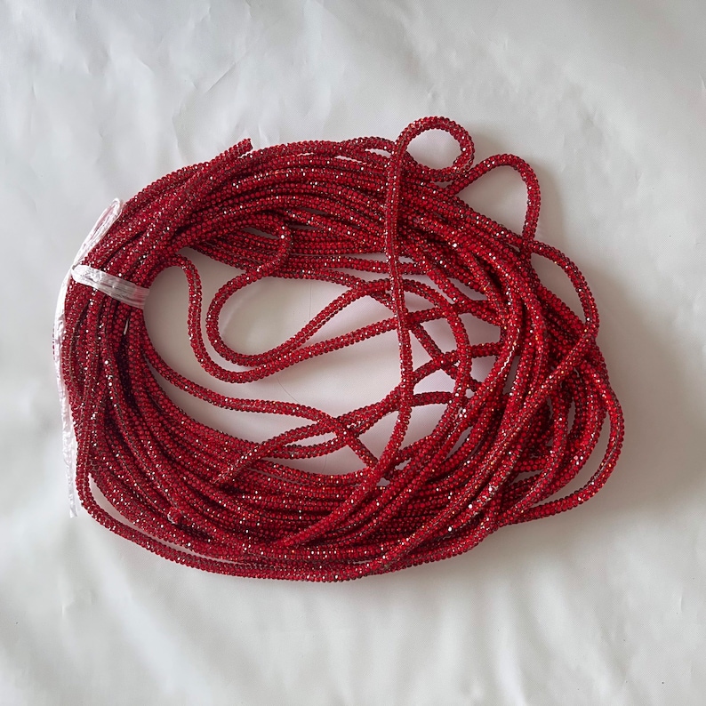 5mm Rhinestone Cord/ Rhinestone Rope/ Rhinestone Trim per Yard/ 36 ...