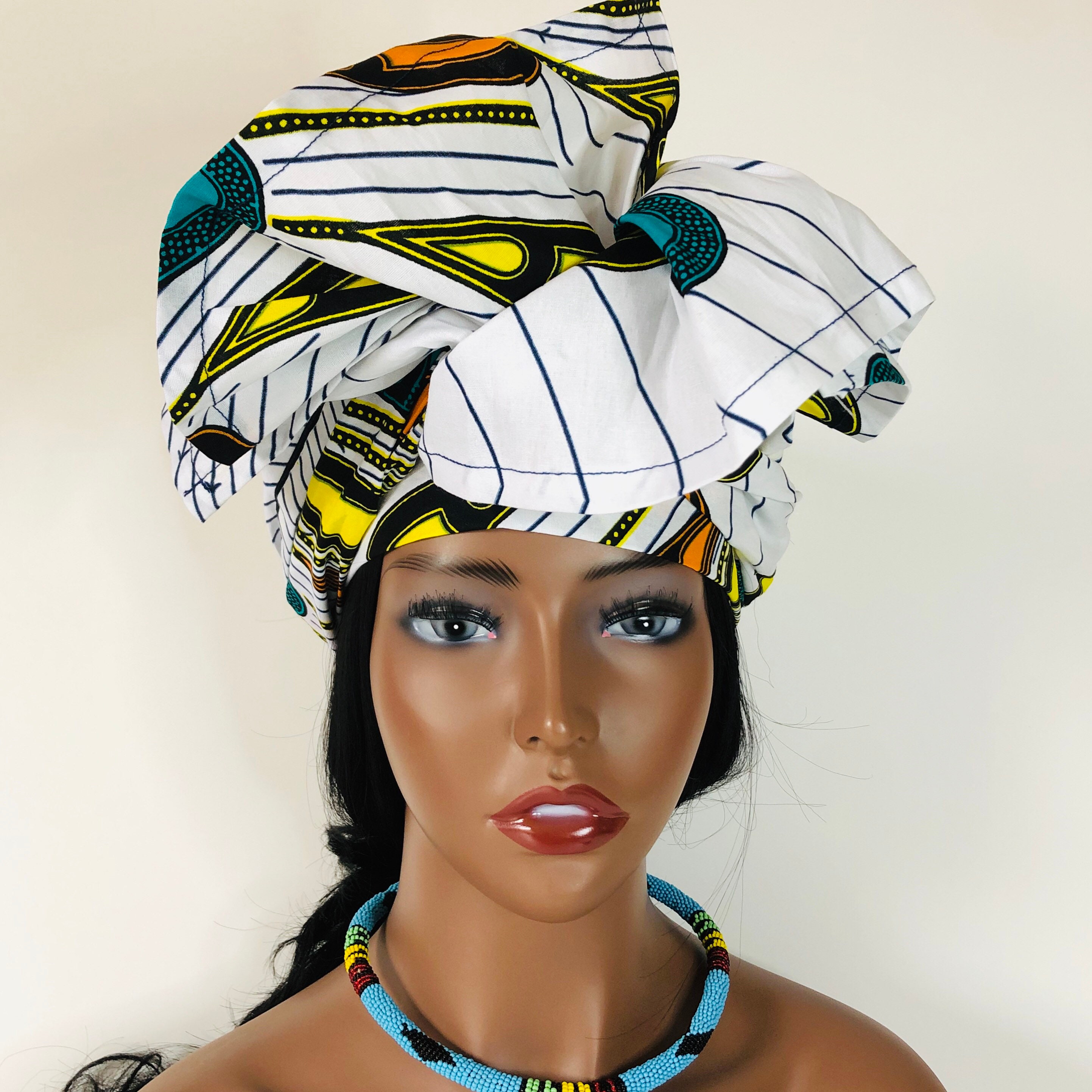 African Print Head Wrap/ 100% Cotton Ankara Head Scarf - Etsy