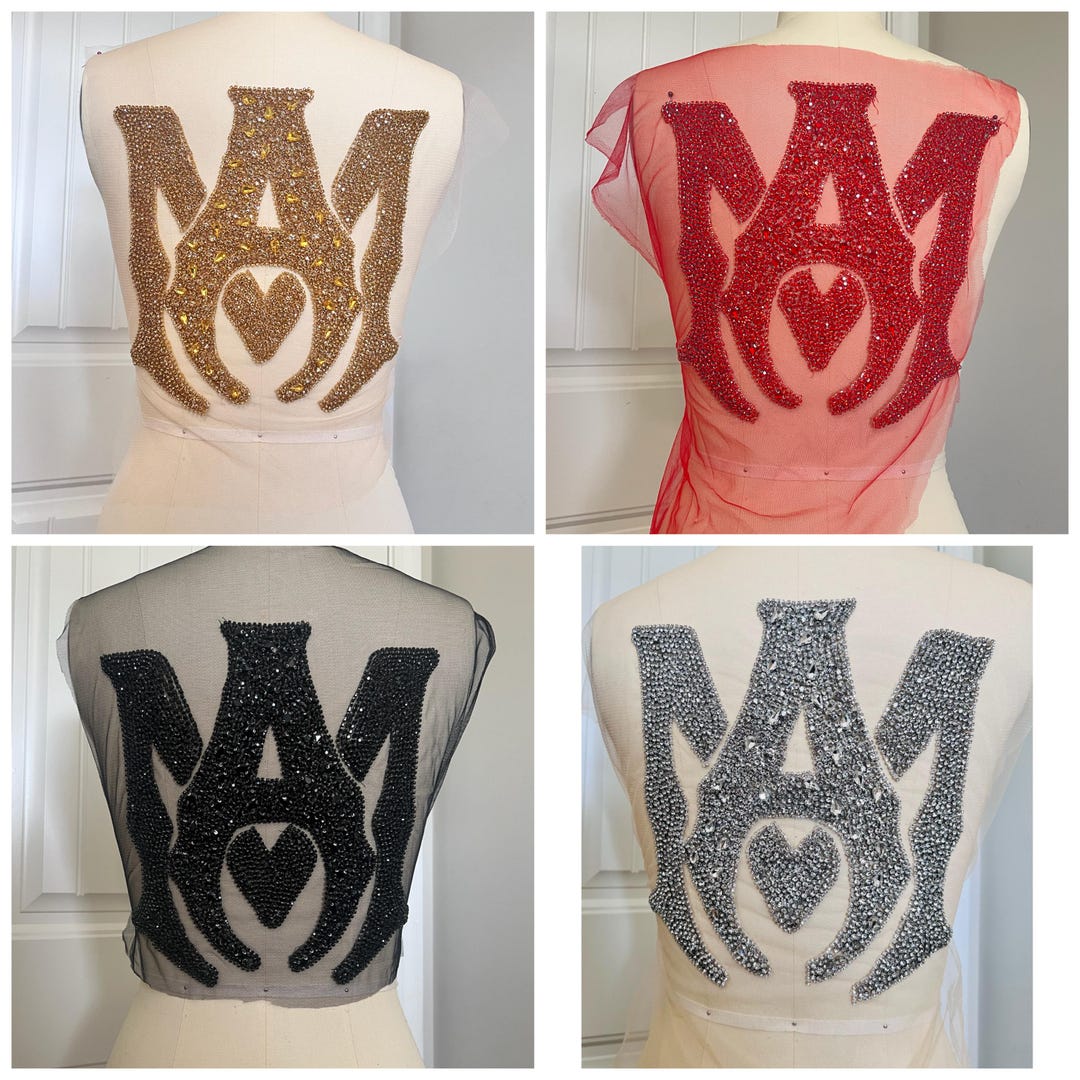 Amiri Rhinestone Applique/ Amiri Sewn/iron on Rhinestone Patches / #149 ...