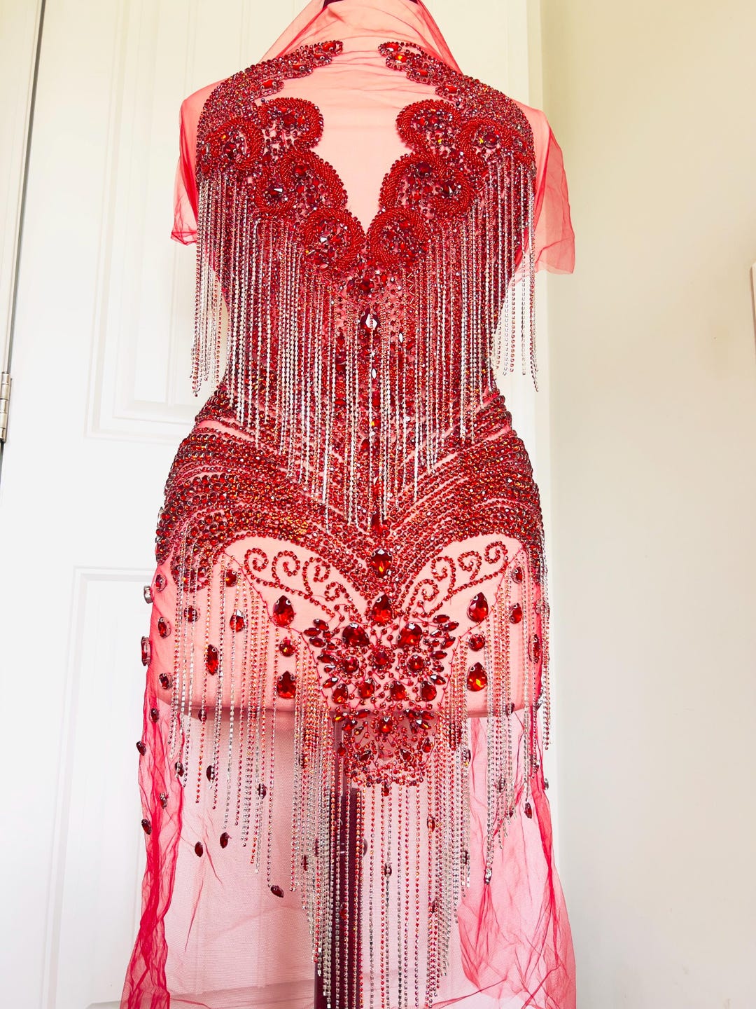 Red Bodice Applique/ Plus Size Red Bodice Applique With Rhinestone ...