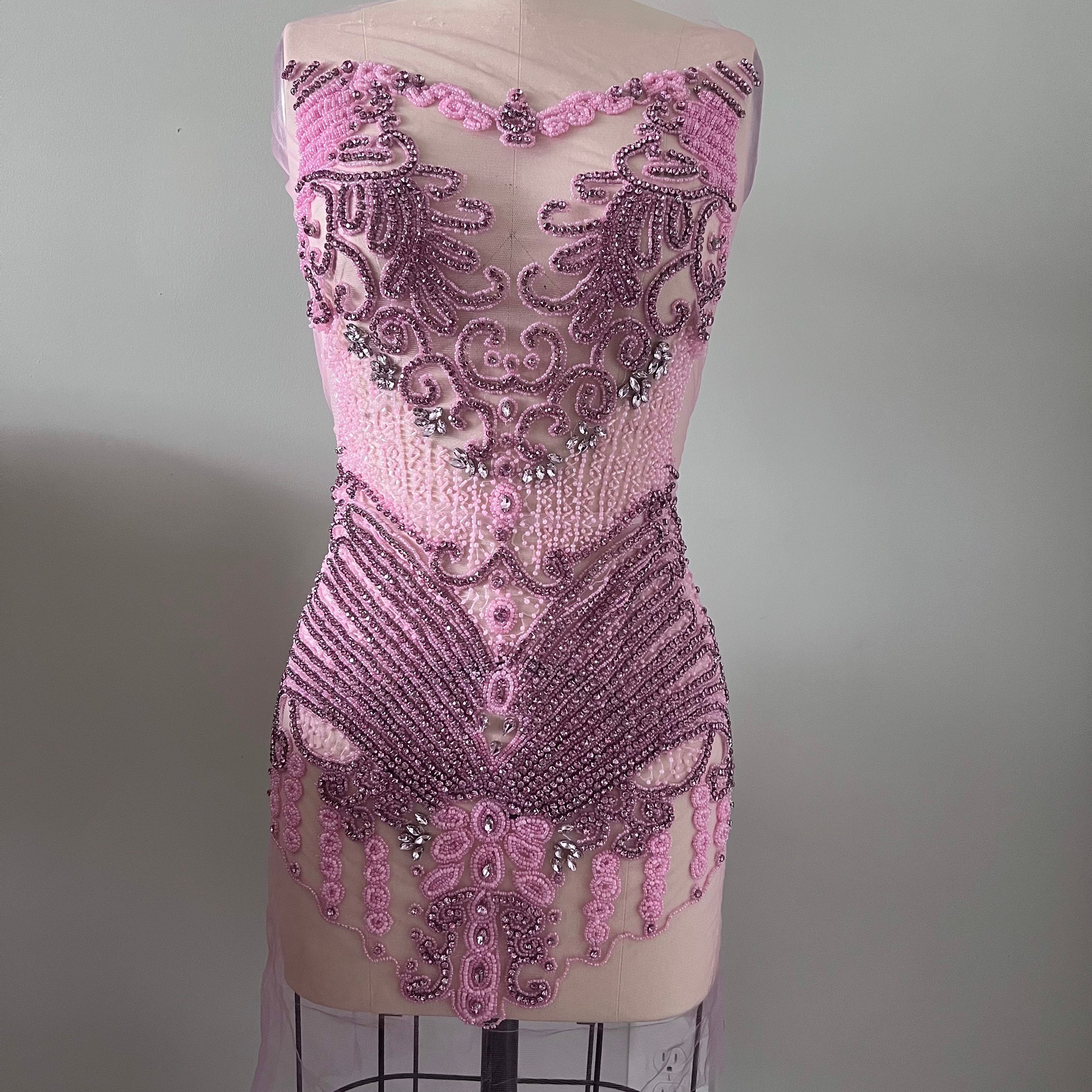 Full Rhinestone Bodice Appliqués/ Pink Bodice Appliqués/gold Bodice ...