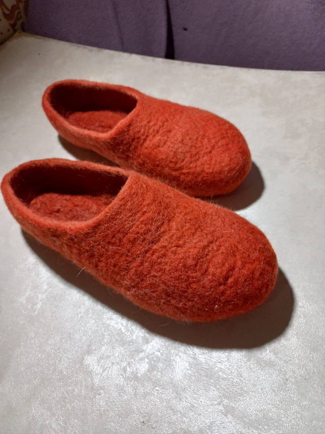 Wool FELTED ORIGINAL SLIPPERS Warm Gift Shoes Eco-natural Wool Handmade ...