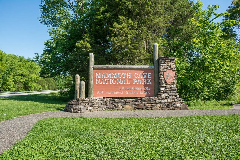 Mammoth Cave Entrance Sign Photograph, Kentucky National Park Picture ...
