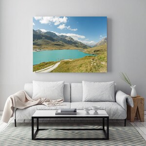 Light Blue Lake Photograph, Mountain Lake Picture, Switzerland Alps ...