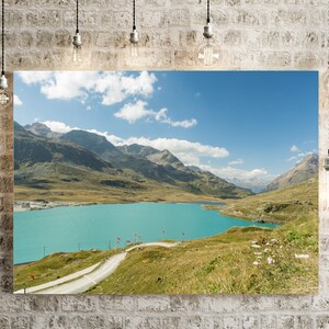 Light Blue Lake Photograph, Mountain Lake Picture, Switzerland Alps ...