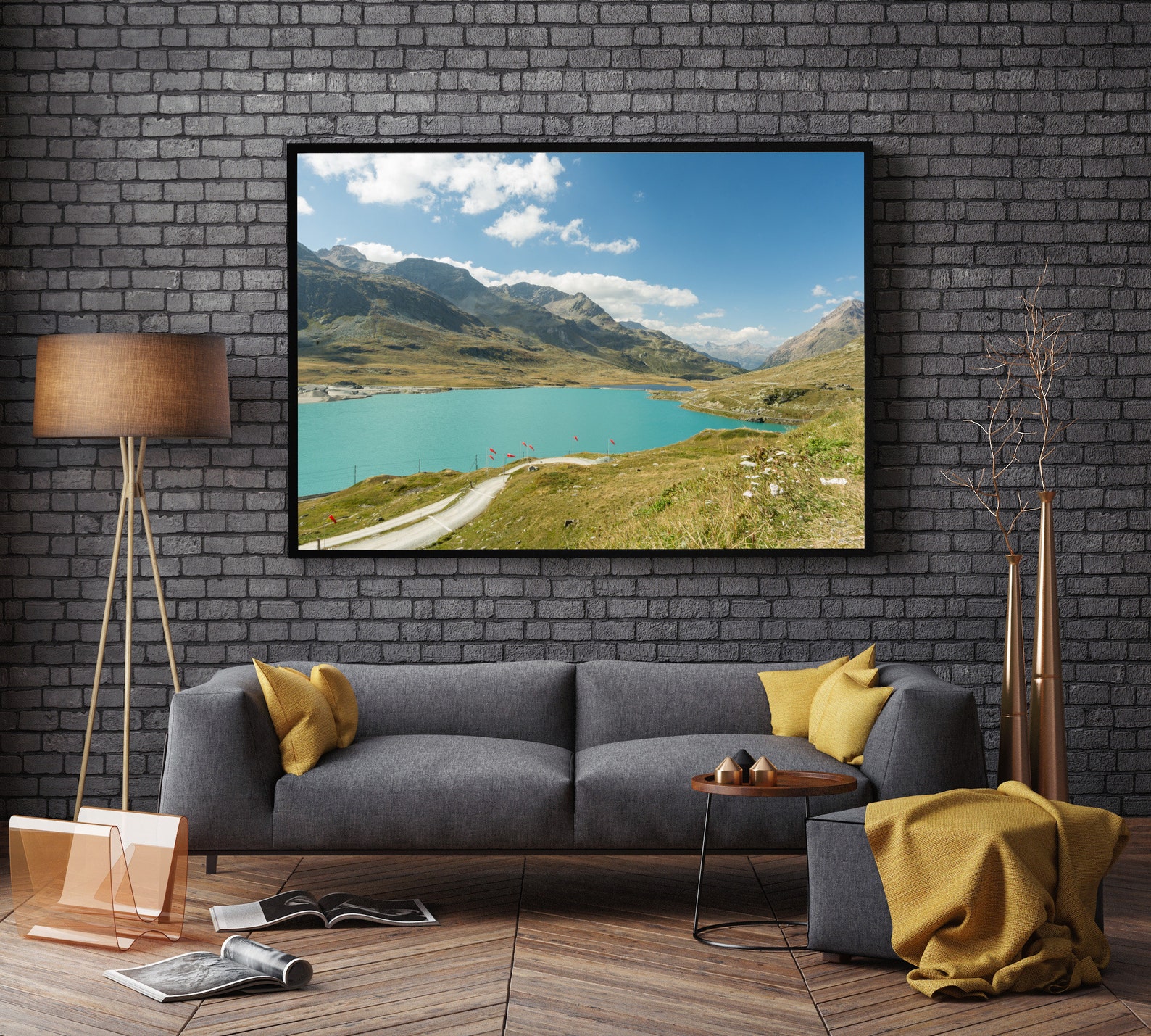 Light Blue Lake Photograph, Mountain Lake Picture, Switzerland Alps ...