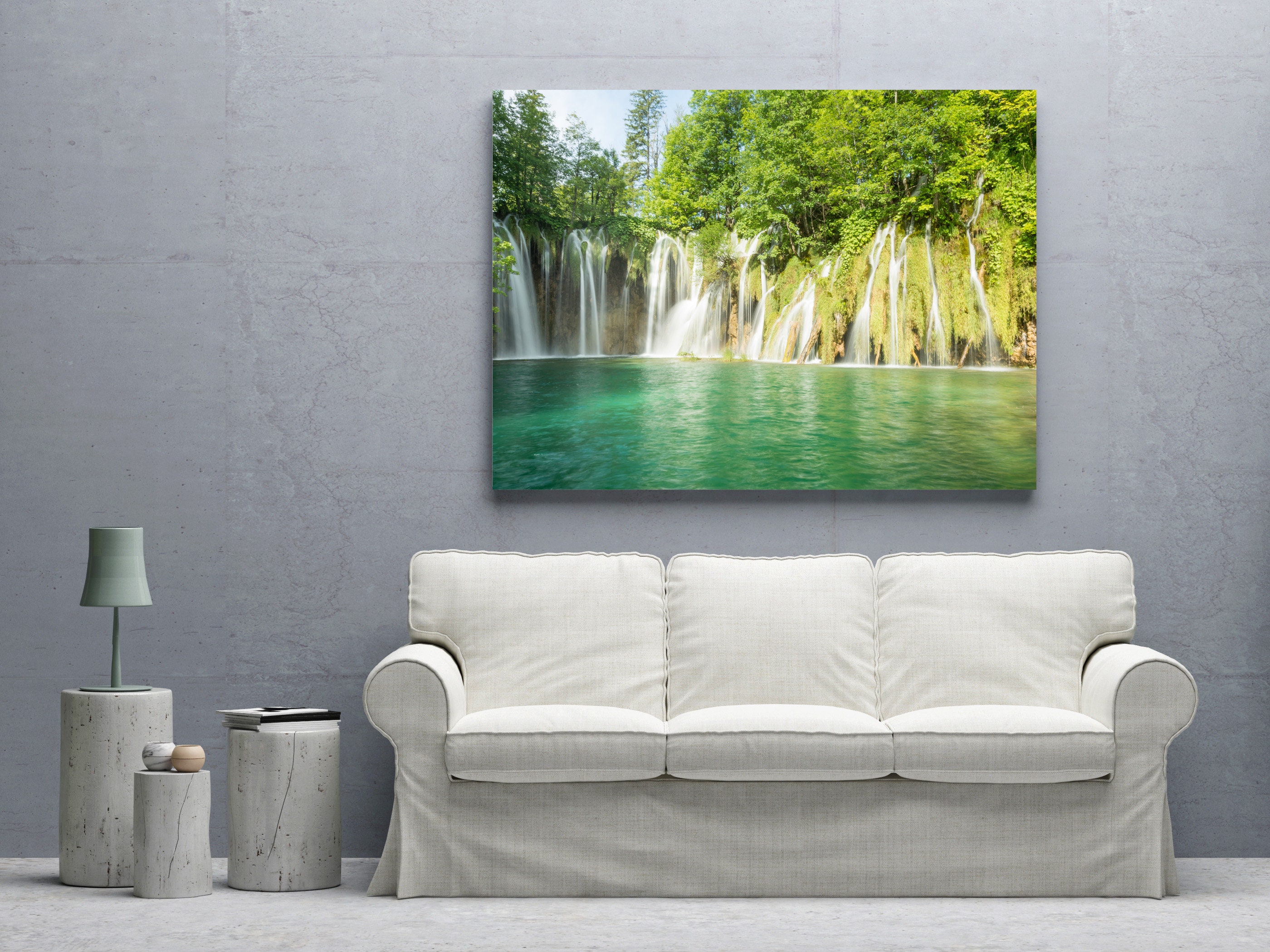 Waterfall Photograph, Cascade Picture, Croatia Wall Décor, Plitvice ...