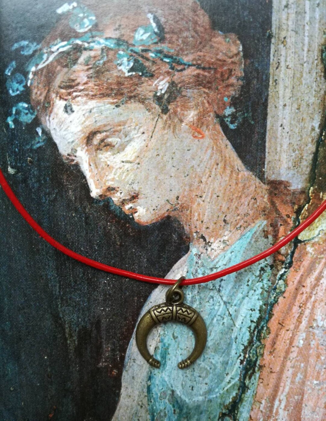 Bronze Lunula Pendant: Roman Reenactment Necklace, Evil Eye Charm - Etsy 日本
