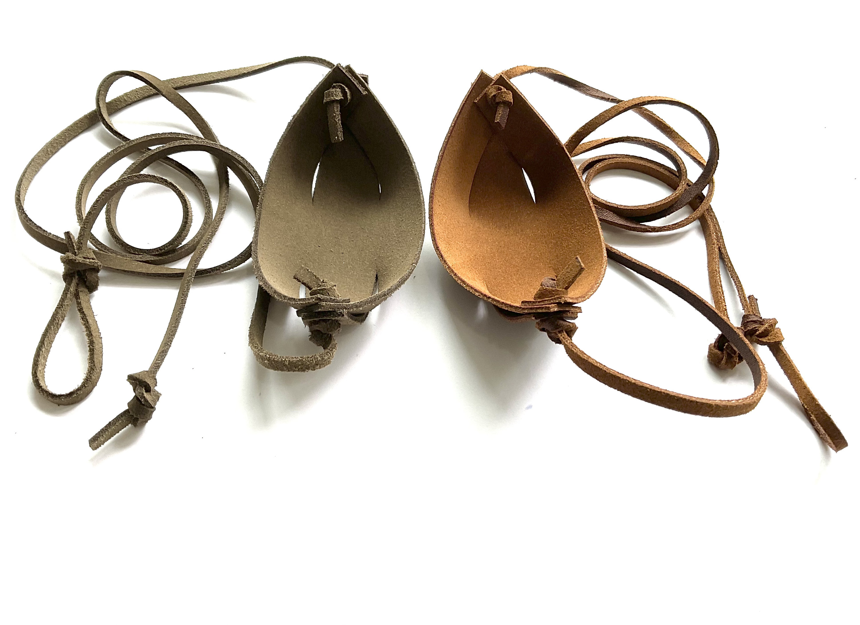 Fionda in stile antico, fionda da pastore, in pelle fatta a mano, arma ...