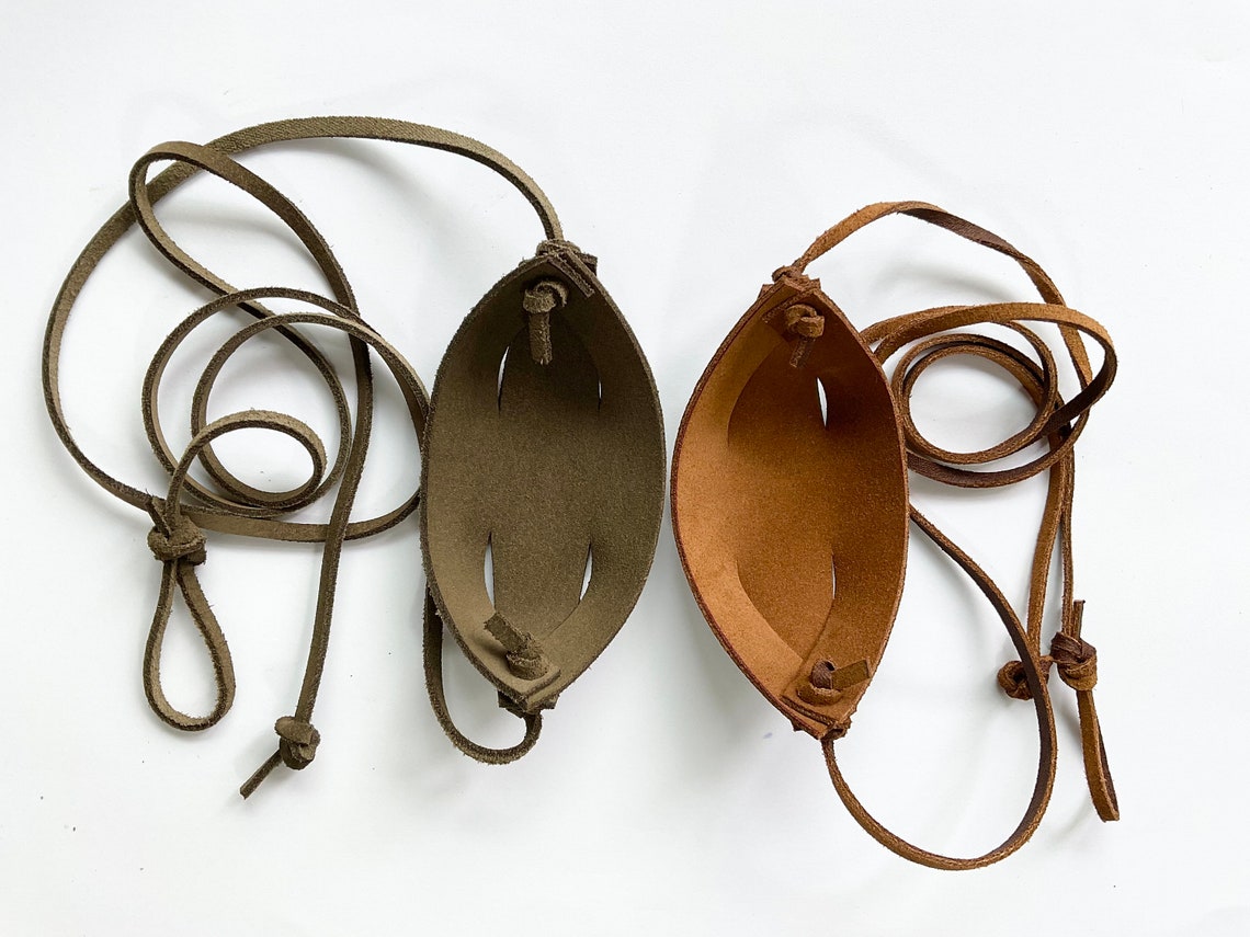 Fionda in stile antico, fionda da pastore, in pelle fatta a mano, arma ...