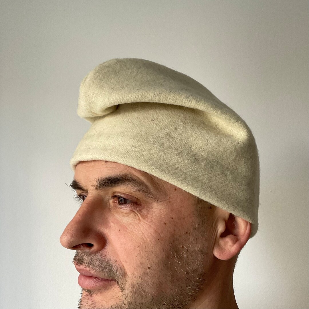Woollen Phrygian / Dacian Cap, Natural White Wool Handmade Liberty Hat ...