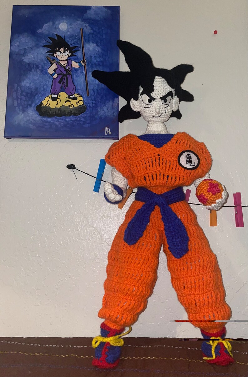 Goku 27 Tall Handmade Crochet /inspired Manga Character - Etsy