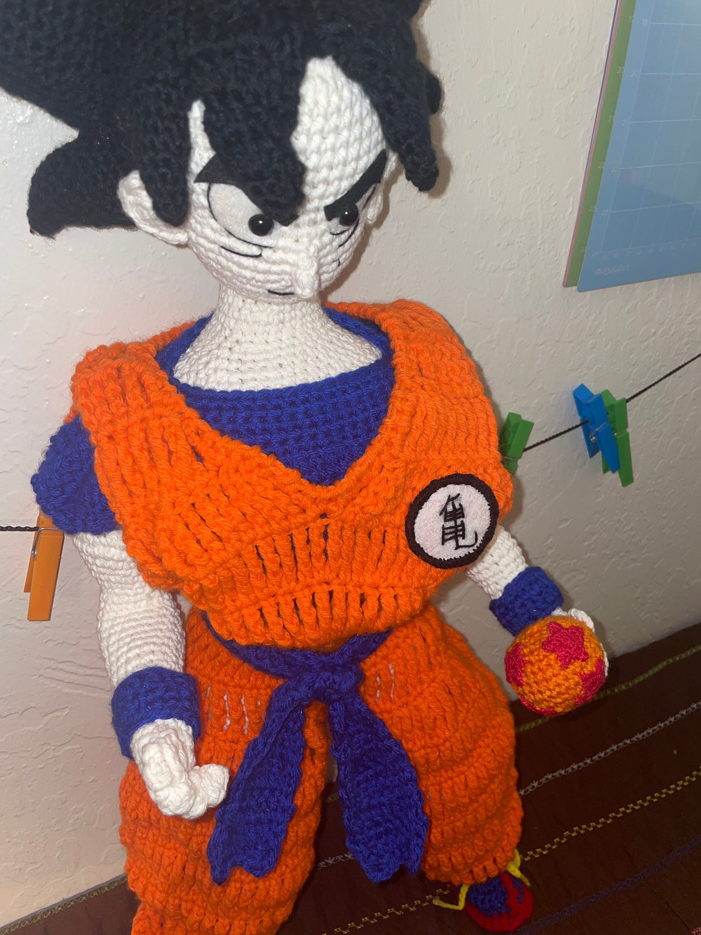 Goku 27 Tall Handmade Crochet /inspired Manga Character - Etsy