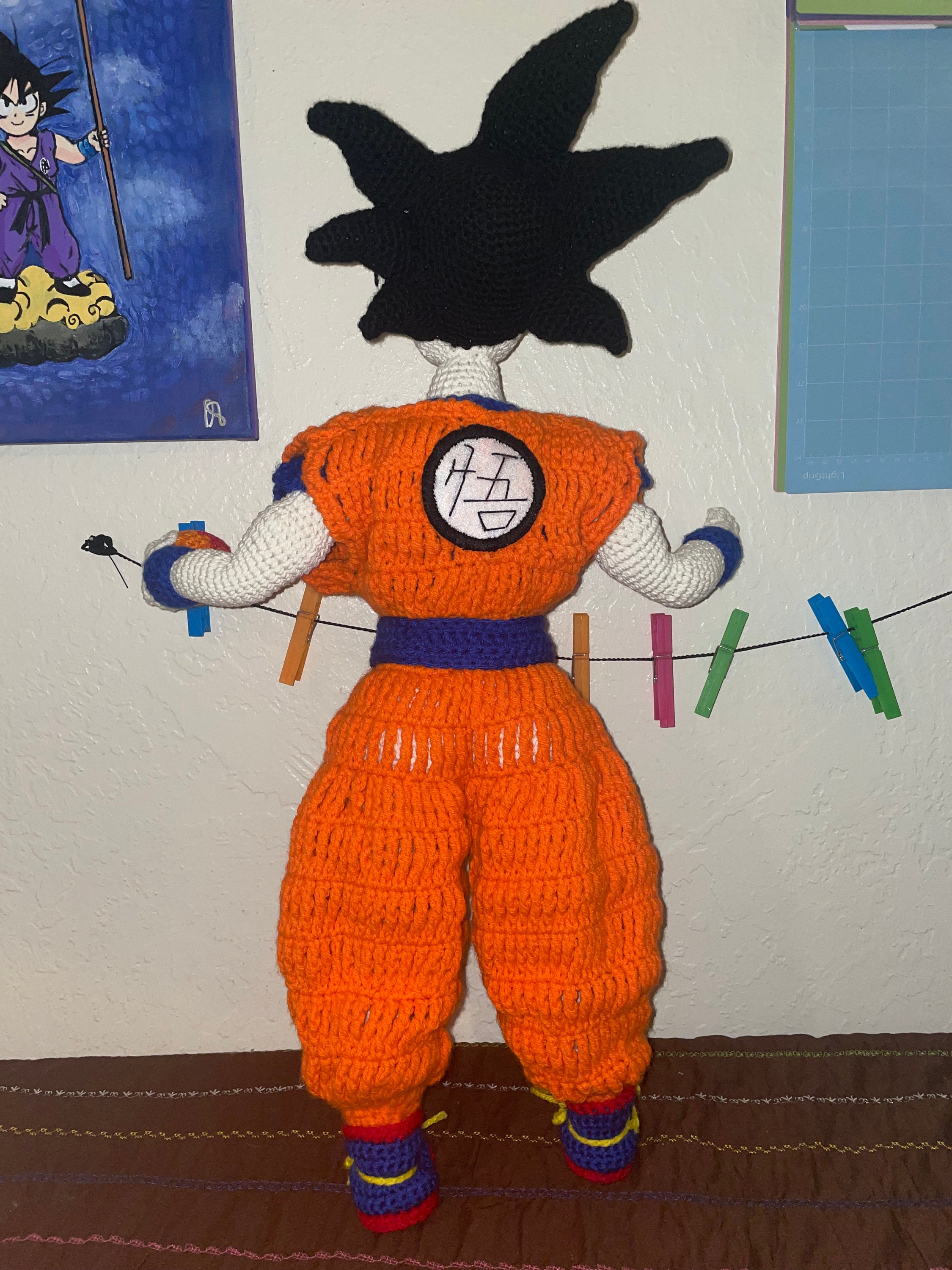 Goku 27 Tall Handmade Crochet /inspired Manga Character - Etsy
