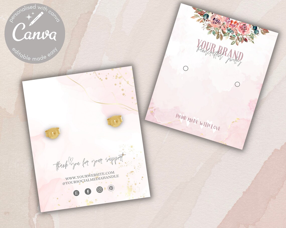 Minimalist Jewelry Business PRINTABLE Jewelry Display Template ...