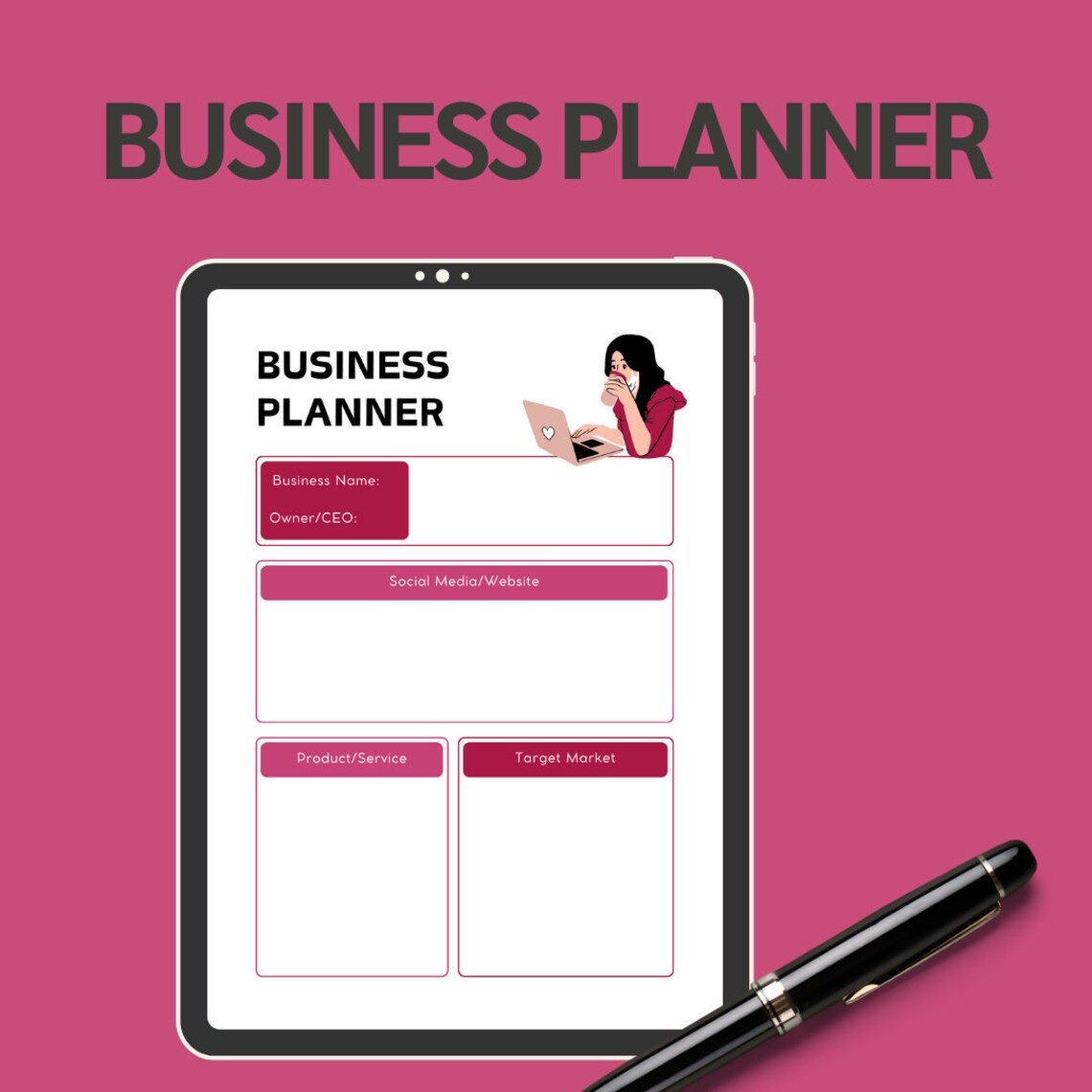 Business Planner Printable - Daily Weekly Monthly Planner - Digital ...