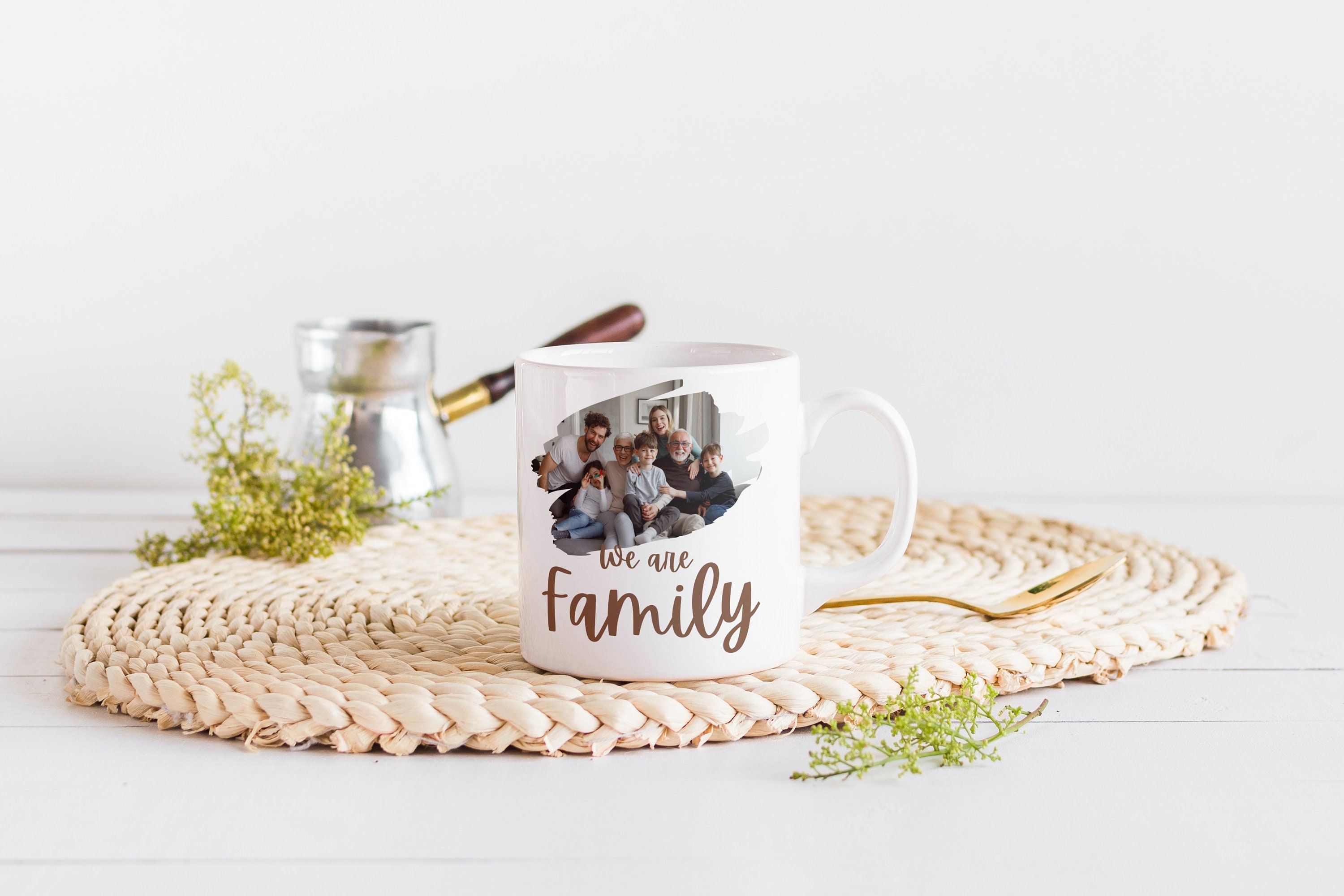 Printable We Are Family With Picture Mug Template Customized Mug ...