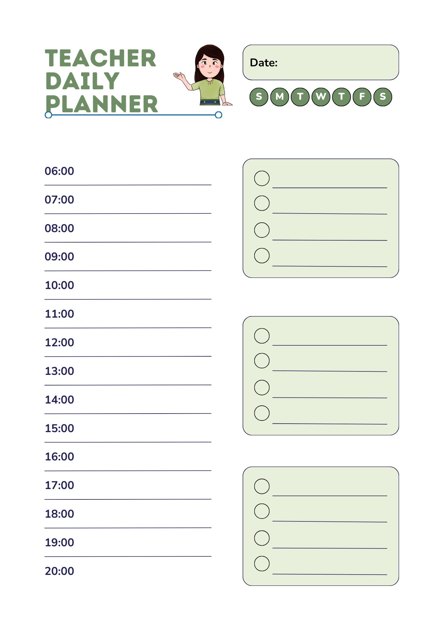 Customizable Teacher Planner - Daily, Weekly, and Monthly Organizer ...