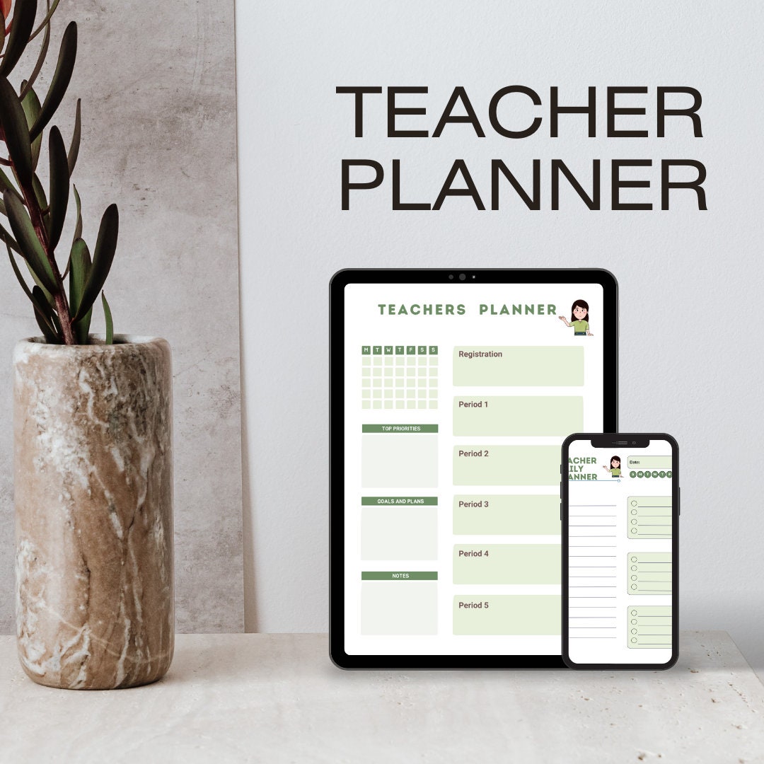 Customizable Teacher Planner - Daily, Weekly, and Monthly Organizer ...