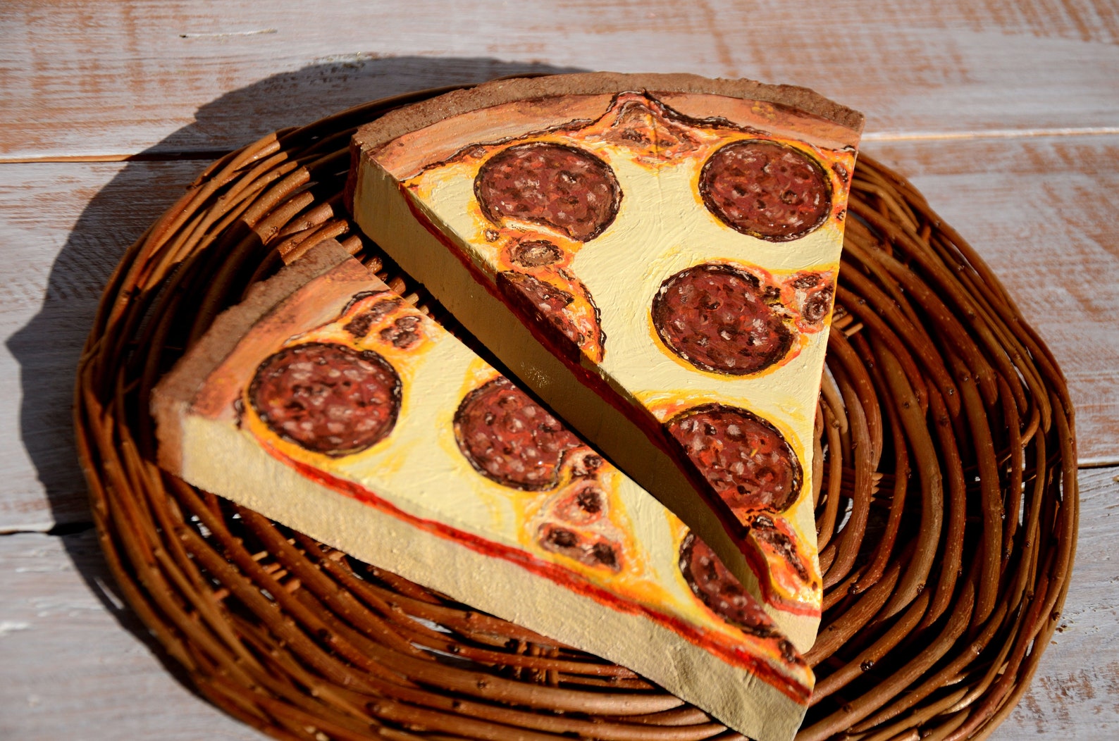 Fake Pizza Sculpture Wall decor kitchen art Realistic food | Etsy