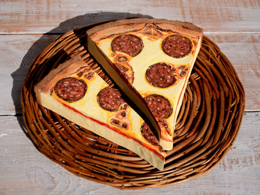 Pizza Wall Art Decor, Rustic Kitchen Decor Hand Made in Ukraine, Fake ...