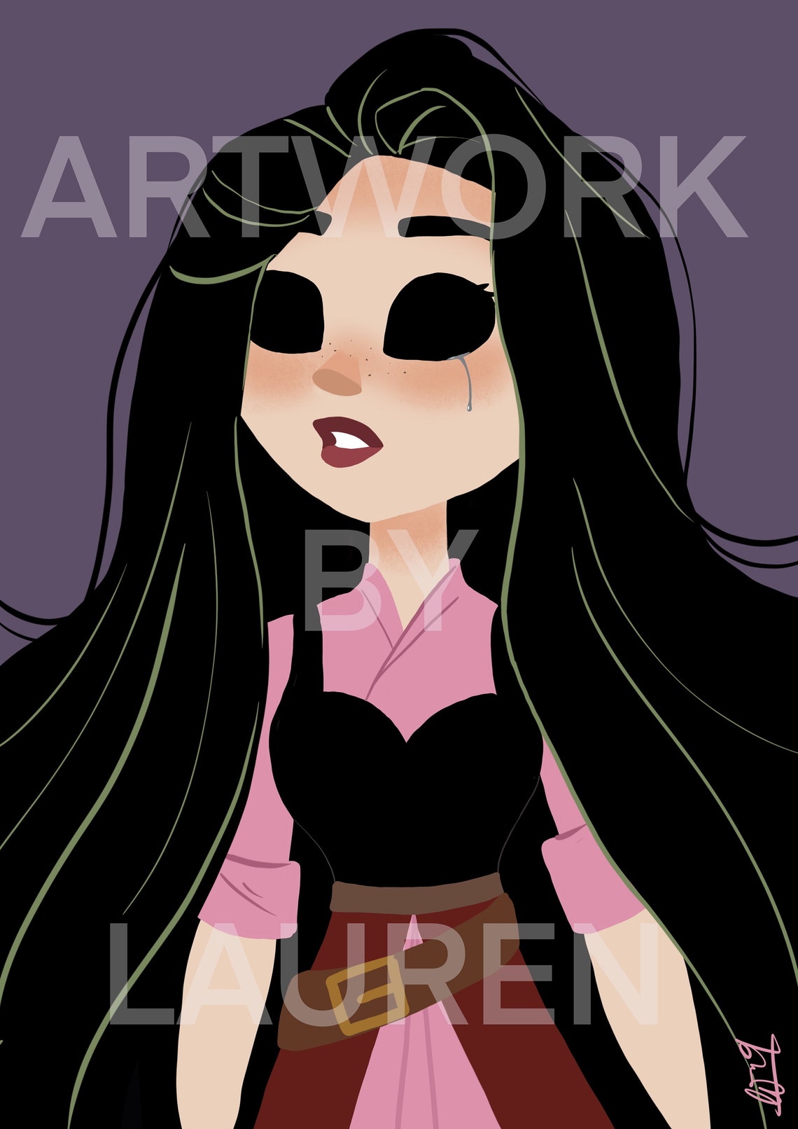 Tangled the Series Dark Rapunzel Disney A4 Print - Etsy