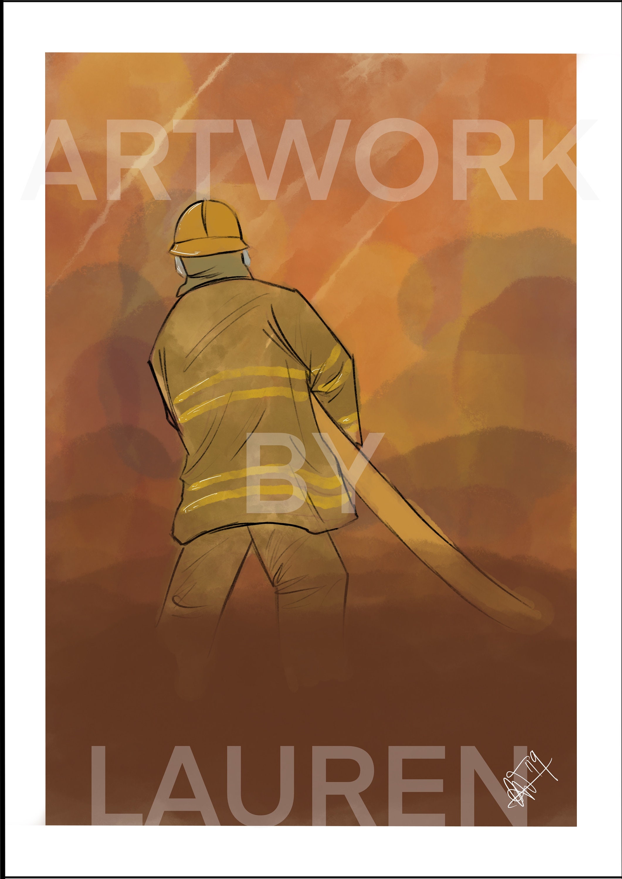 Australian Heroes Firefighter A4 Print - Etsy Australia