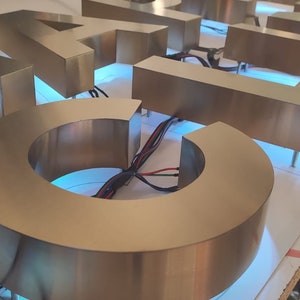 Business Metal Signs, Custom 3d Logo Business Name Sign 3D Sign Logo ...