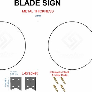 Blade Sign, Custom Round Shop Sign , Storefront Blade Sign , Wall ...