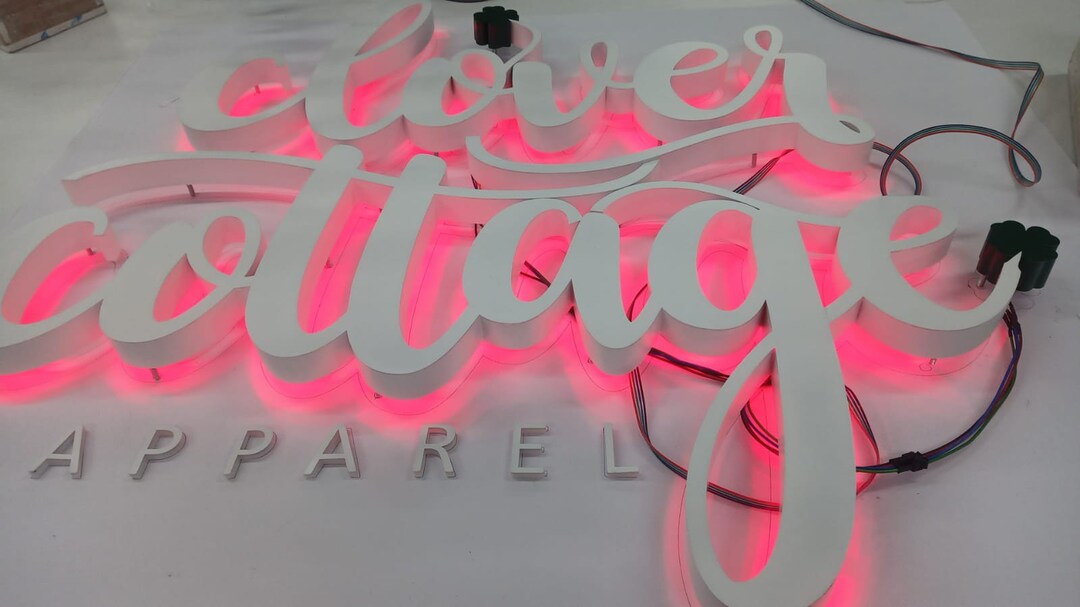 Gift 3D Backlit Sign, 3D Led Signage, Custom Outdoor Logo, Light Sign ...