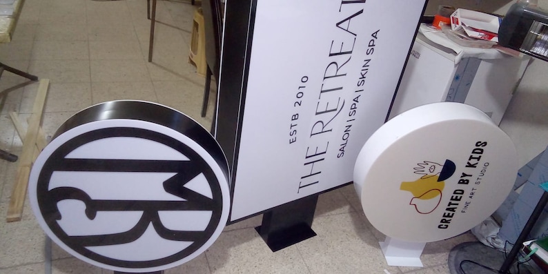 LED Blank Double Sided, Outdoor Projection, Light Box Round Advertising ...
