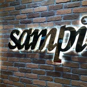 Letrero retroiluminado 3d señalización led 3D logotipo - Etsy España