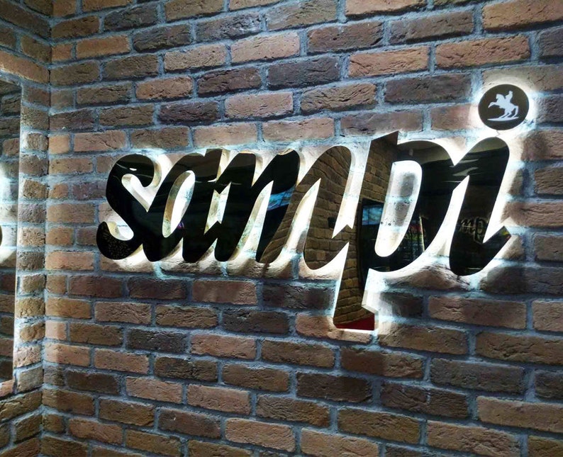 Letrero retroiluminado 3d señalización led 3D logotipo - Etsy España