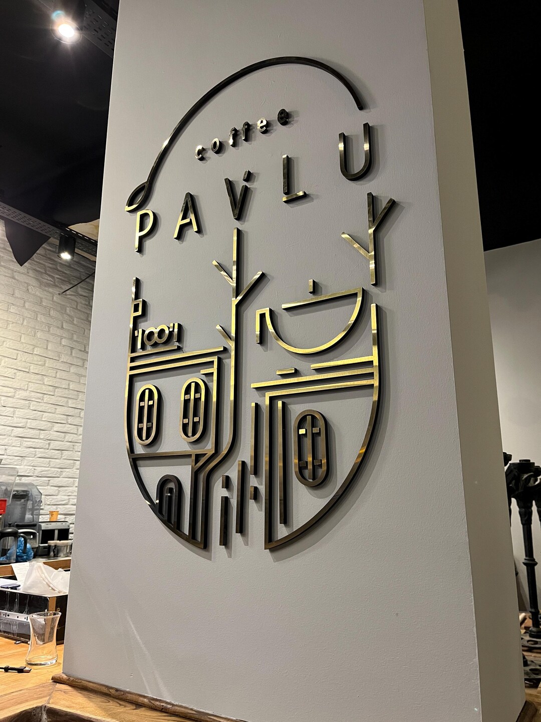 Custom 3D Business Logo Sign: Laser Cut Aluminum Office Wall Decor - Etsy